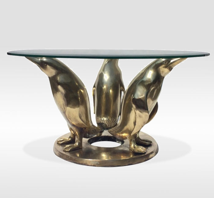 Bronze Penguin Coffee Table by J. Daste – Galleria62