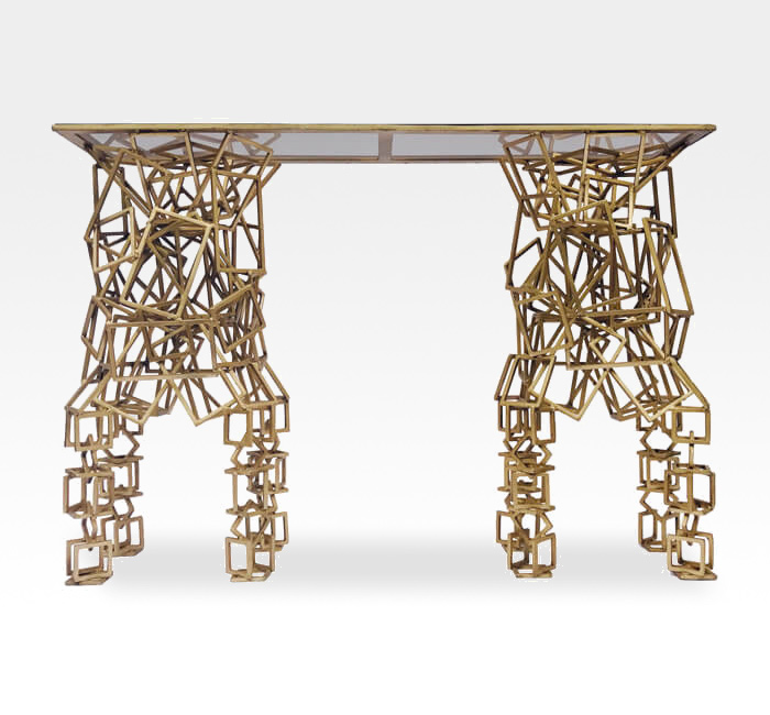 Spectacular Geometric Console Table | at Galleria62