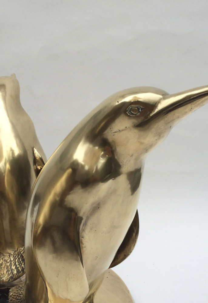 Bronze Penguin Coffee Table by J. Daste – Galleria62