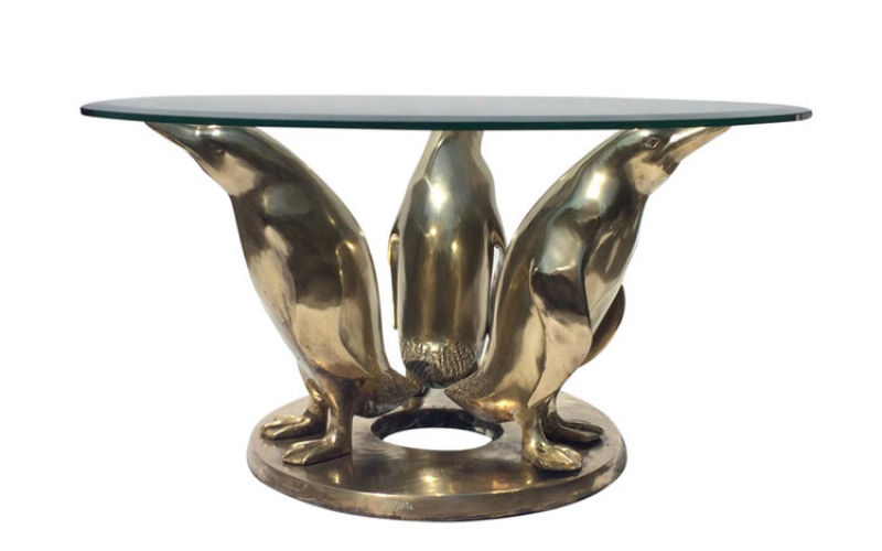 Bronze Penguin Coffee Table by J. Daste – Galleria62