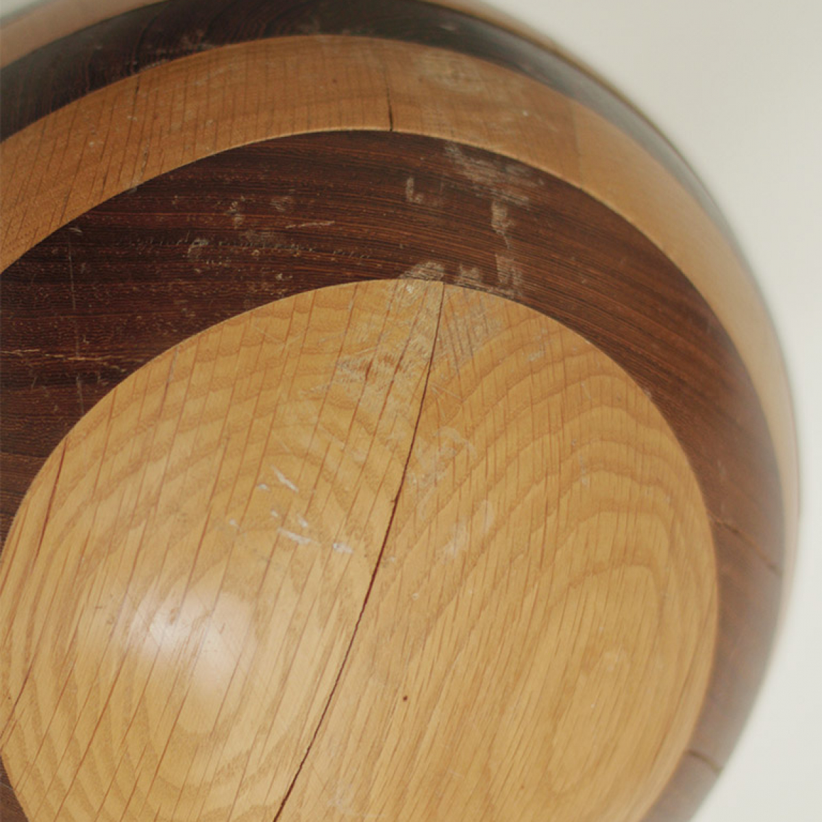 Large Mid Century Solid Wood Sphere | Galleria62