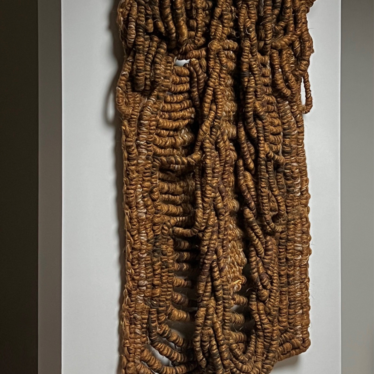 Vintage 1970s Hand-Woven Sisal Wall Tapestry