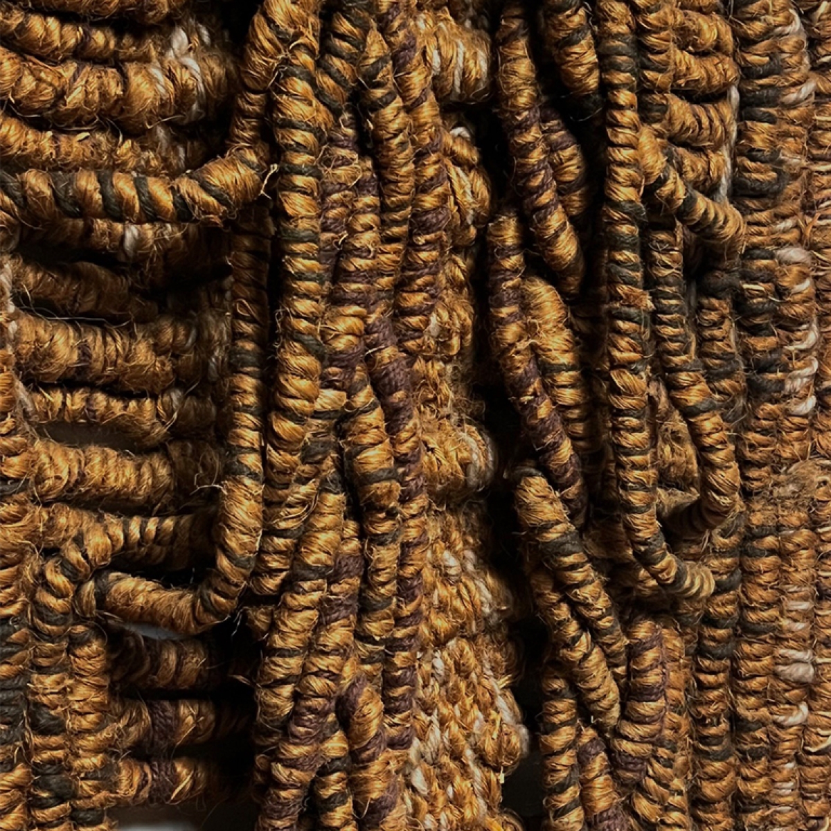 Vintage 1970s Hand-Woven Sisal Wall Tapestry