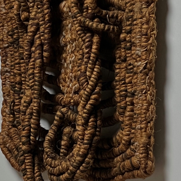 Vintage 1970s Hand-Woven Sisal Wall Tapestry
